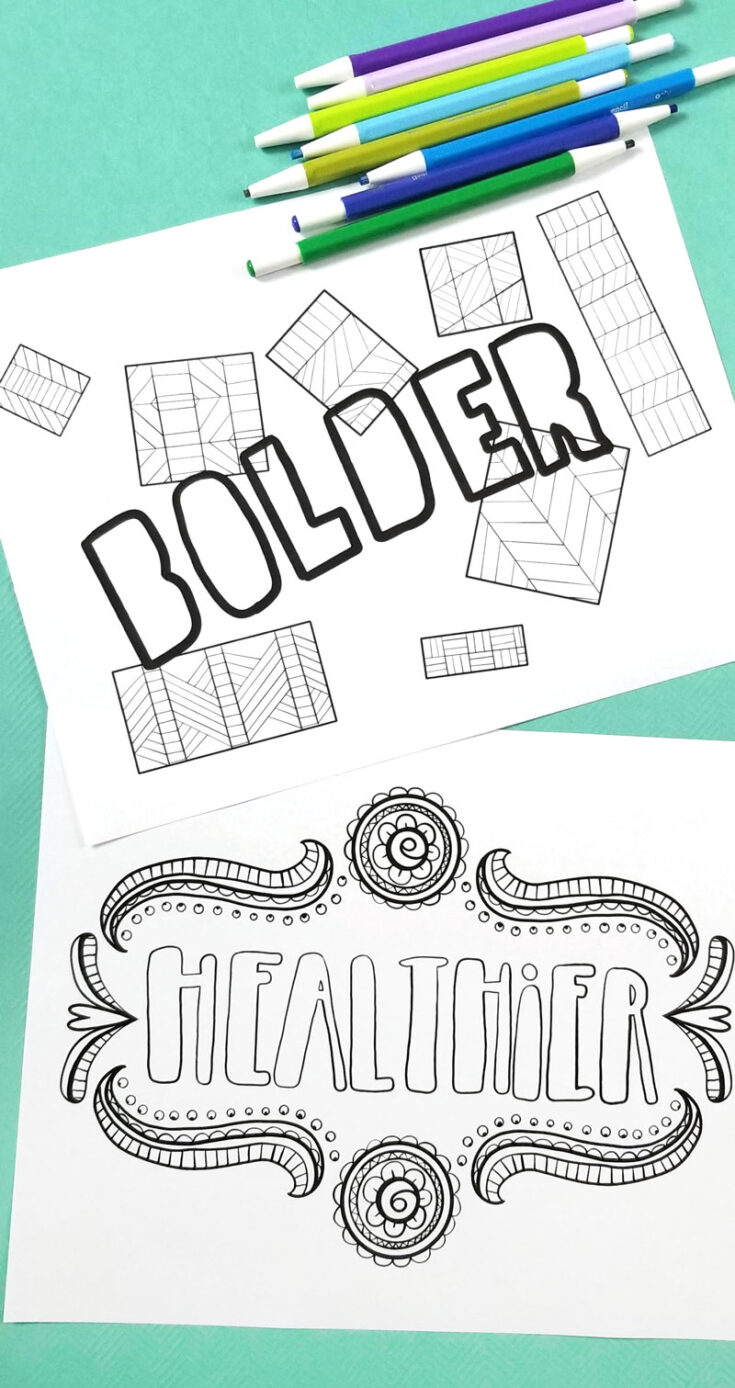 Motivational Coloring Pages for Teens and Adults * Moms and Crafters