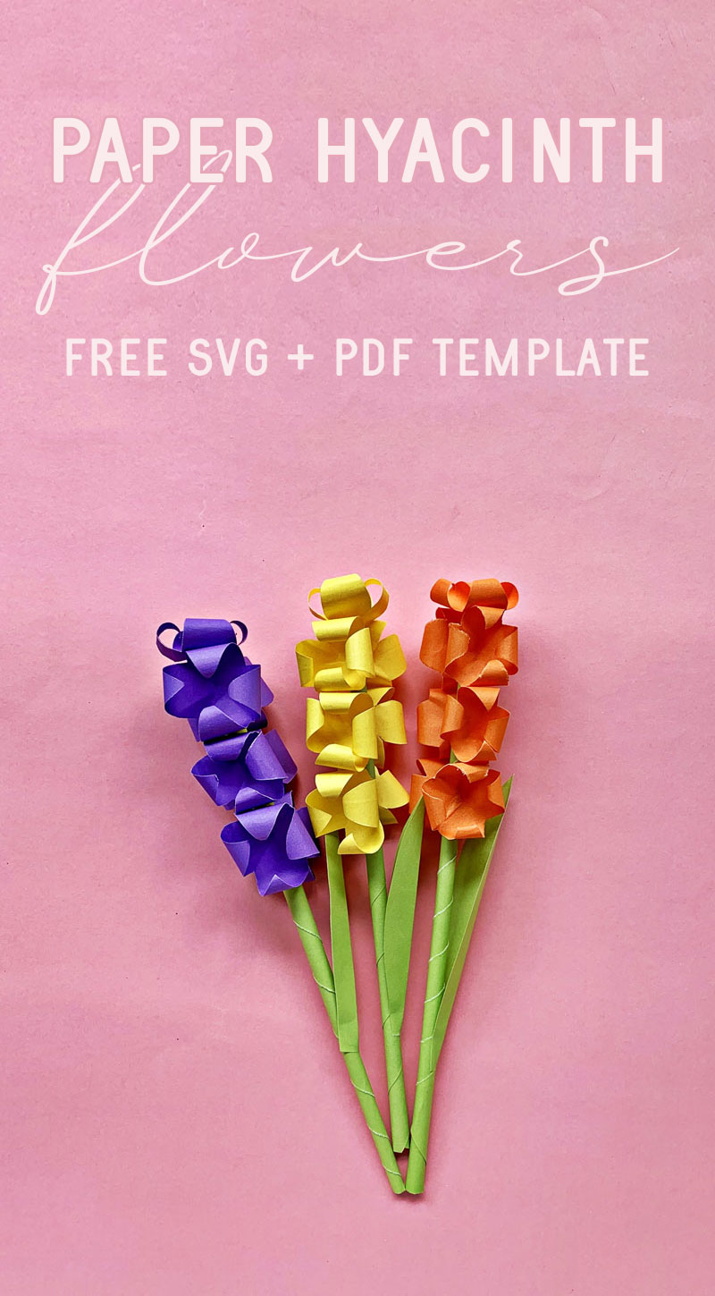 Paper Hyacinth Flower - Free Template * Moms and Crafters