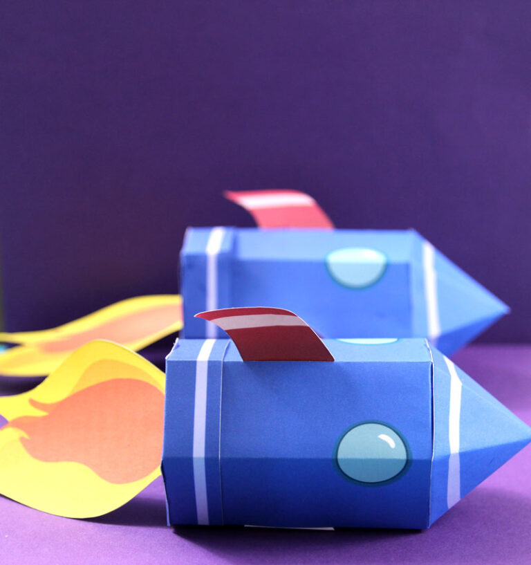 Paper Rocket Template - for favor boxes or paper toys!