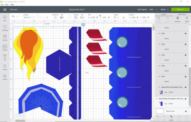Paper Rocket Template - for favor boxes or paper toys!