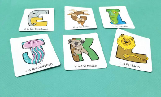 Alphabet Card Game - Printable Alphabet Animals * Moms and Crafters ...