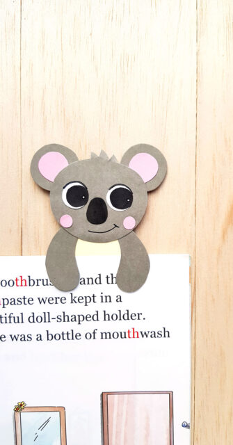 Koala Craft: Make a Koala Hug Bookmark with a free template!