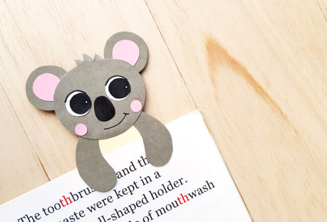 Koala Craft: Make a Koala Hug Bookmark with a free template!