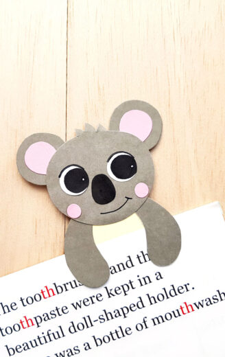 Koala Craft: Make a Koala Hug Bookmark with a free template!