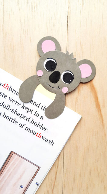 Koala Craft: Make a Koala Hug Bookmark with a free template!