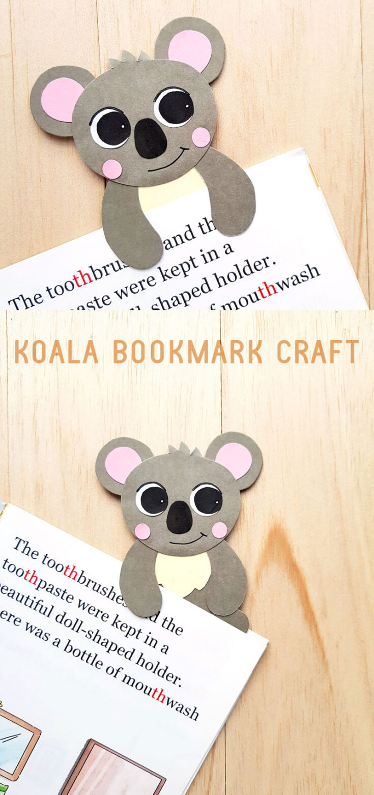 Koala Craft: Make a Koala Hug Bookmark with a free template!