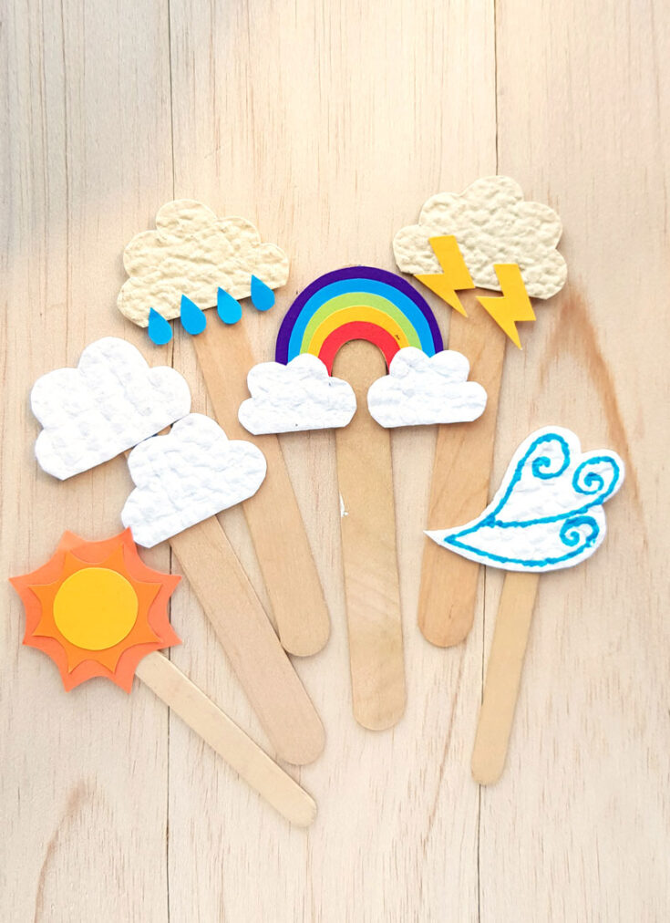 Weather Craft for Kids - Paper Puppets + Free Templates! - Knotty ...