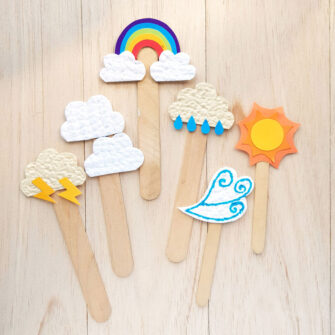 Weather Craft for Kids - Paper Puppets + Free Templates!