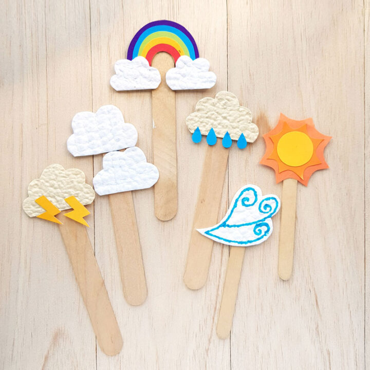Weather Craft for Kids - Paper Puppets + Free Templates!