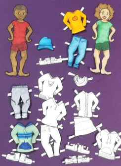 Fall Paper Dolls - Printable Coloring Craft * Moms and Crafters