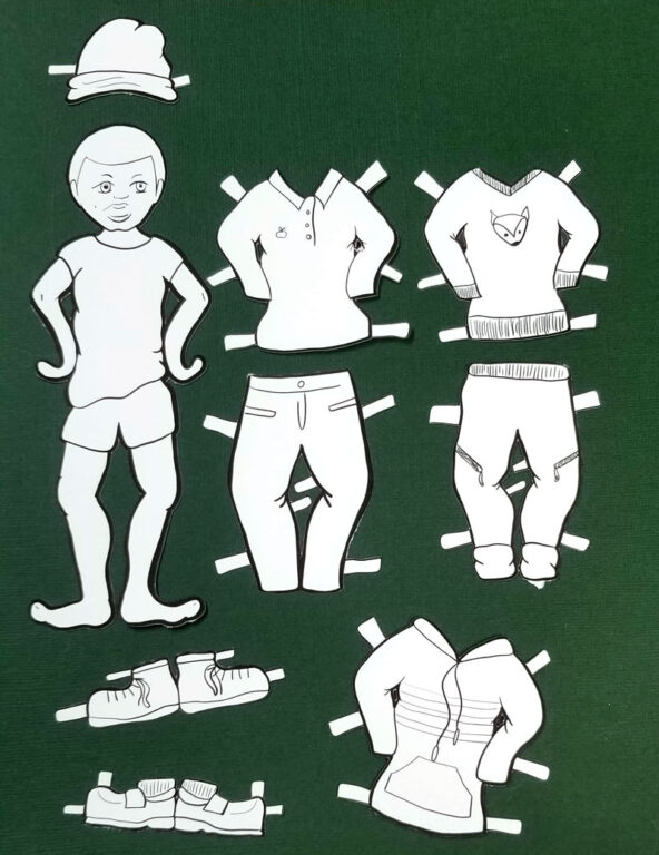 Fall Paper Dolls - Printable Coloring Craft * Moms and Crafters