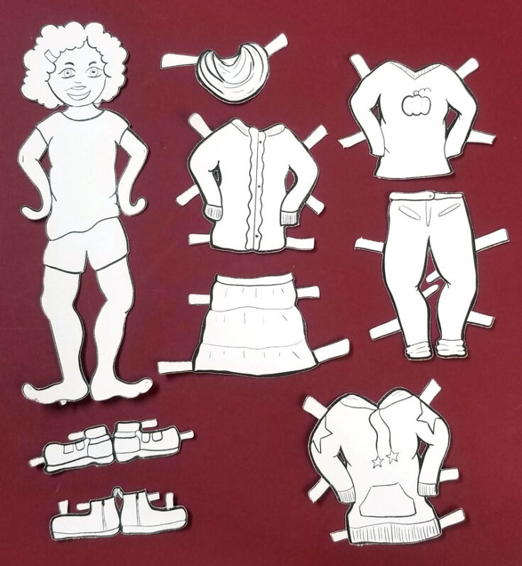 Fall Paper Dolls - Printable Coloring Craft * Moms and Crafters