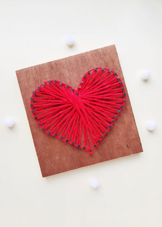 Heart String Art Template- An Easy Tutorial for Beginners!