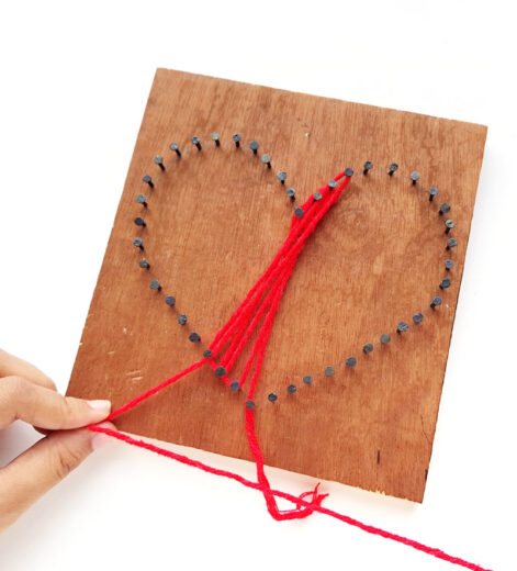 Heart String Art Template- An Easy Tutorial for Beginners!