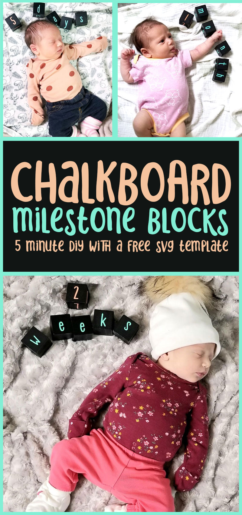 Milestone Blocks for Babies: EASY DIY * Moms and Crafters