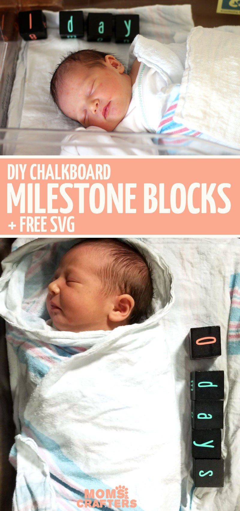 Milestone Blocks for Babies: EASY DIY * Moms and Crafters