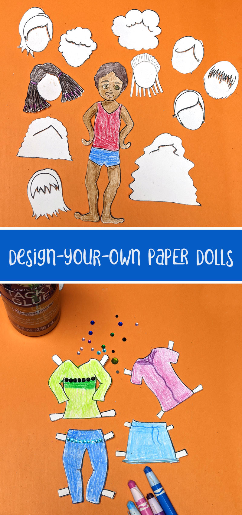 Paper Doll Coloring Pages - Design Your Own Version!