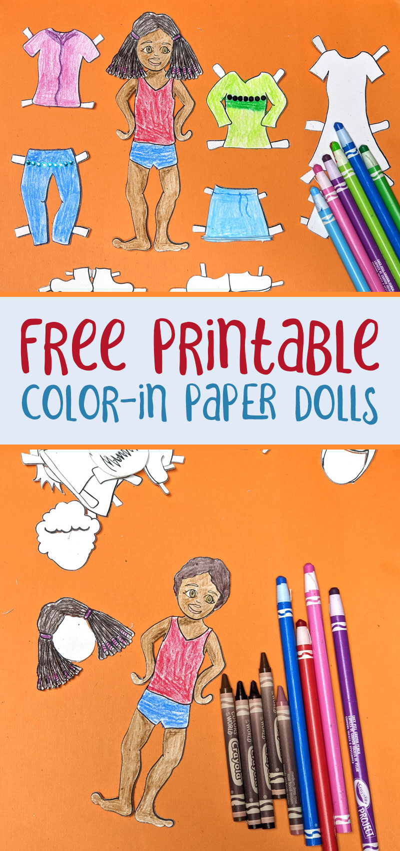 Paper Doll Coloring Pages - Design Your Own Version!