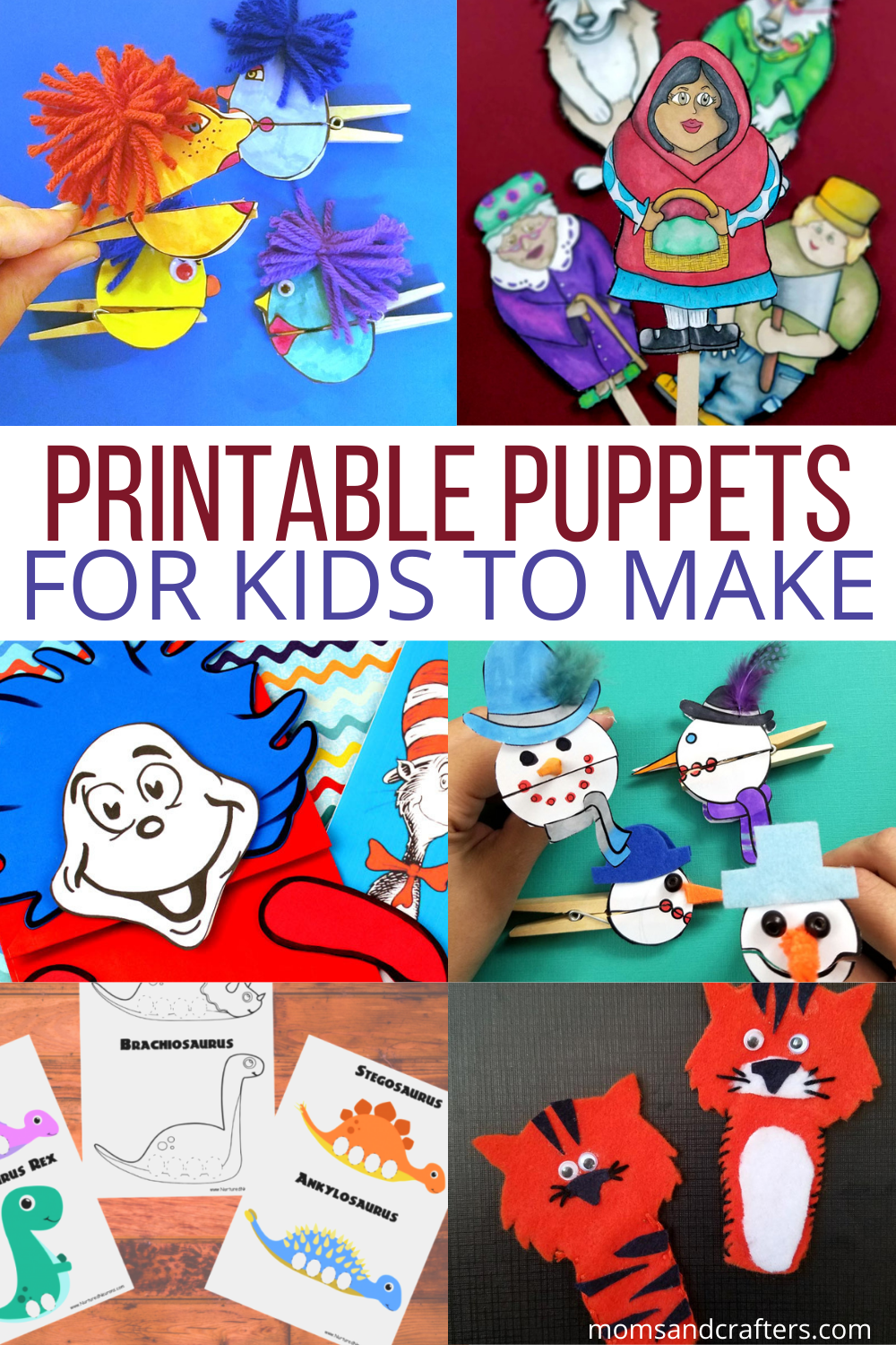 Printable Puppets to Craft and Play * Moms and Crafters