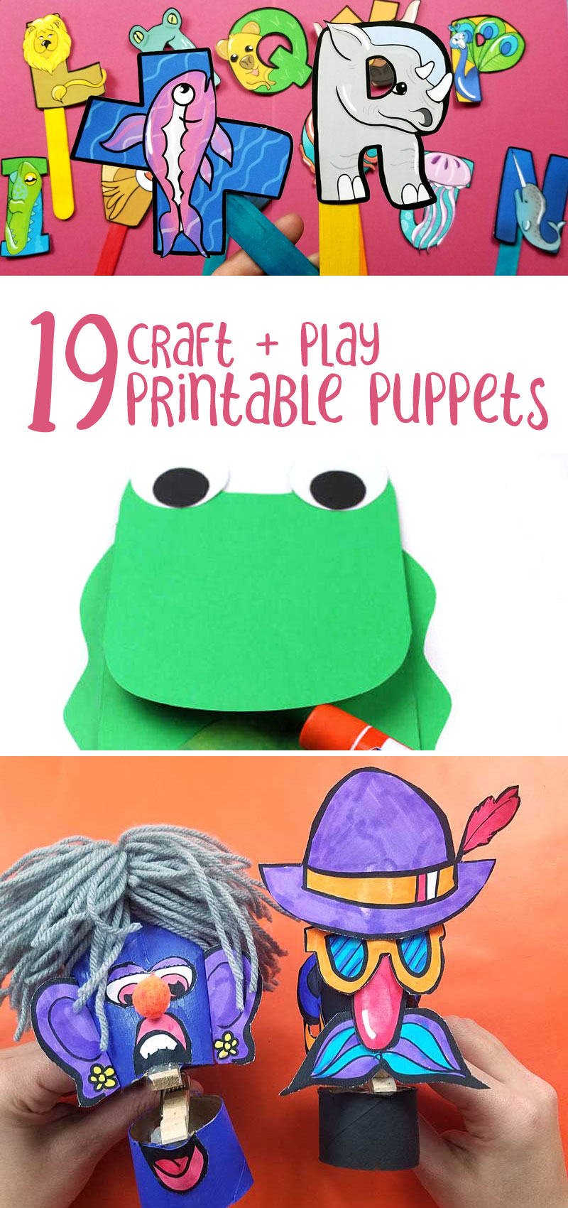 Printable Puppets to Craft and Play * Moms and Crafters