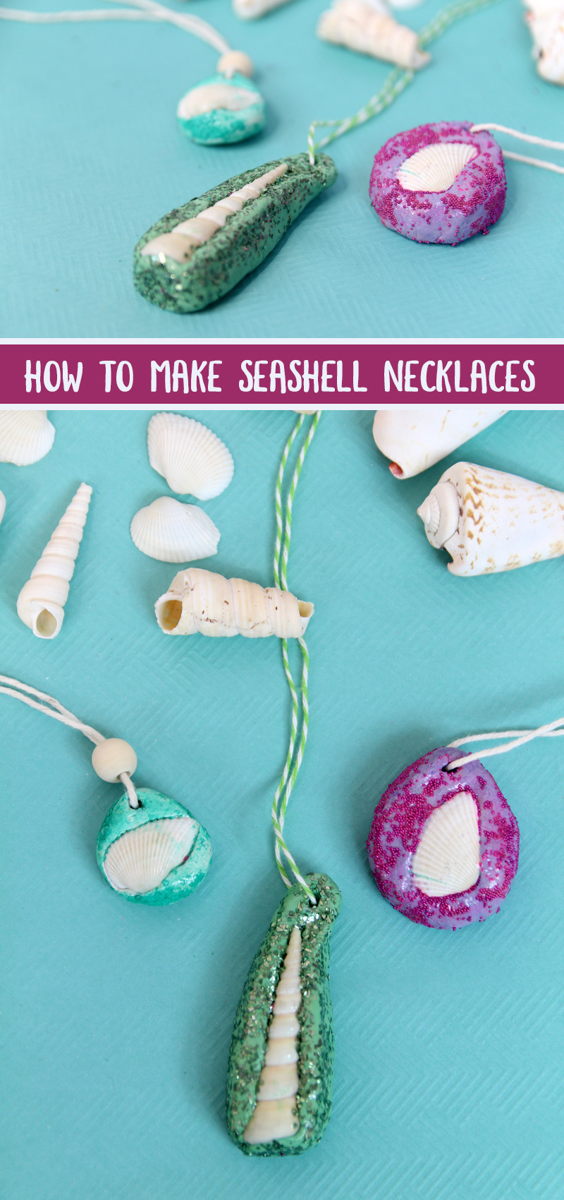 Seashell Necklace - Craft with your beach shells! * Moms and Crafters