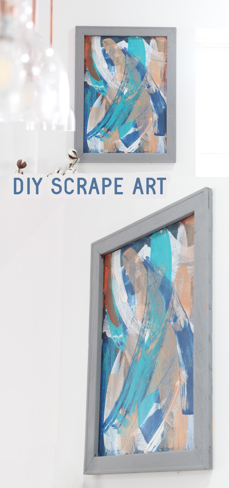 Scrape Painting Art Tutorial to complete any room!