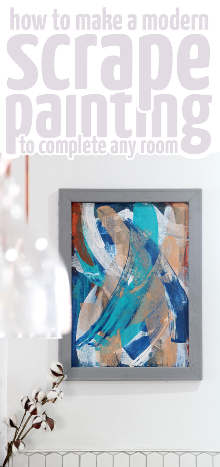 Scrape Painting Art Tutorial to complete any room!