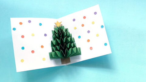 Pop Up Christmas Card Craft for Kids * Moms and Crafters