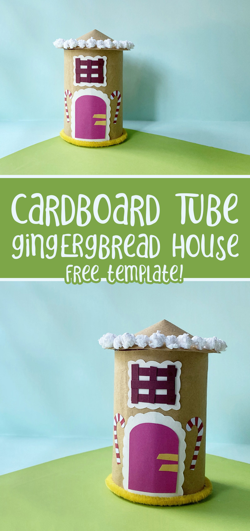 Paper Tube Gingerbread House Craft * Moms and Crafters