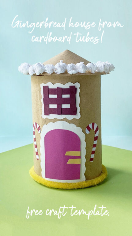 Paper Tube Gingerbread House Craft * Moms and Crafters