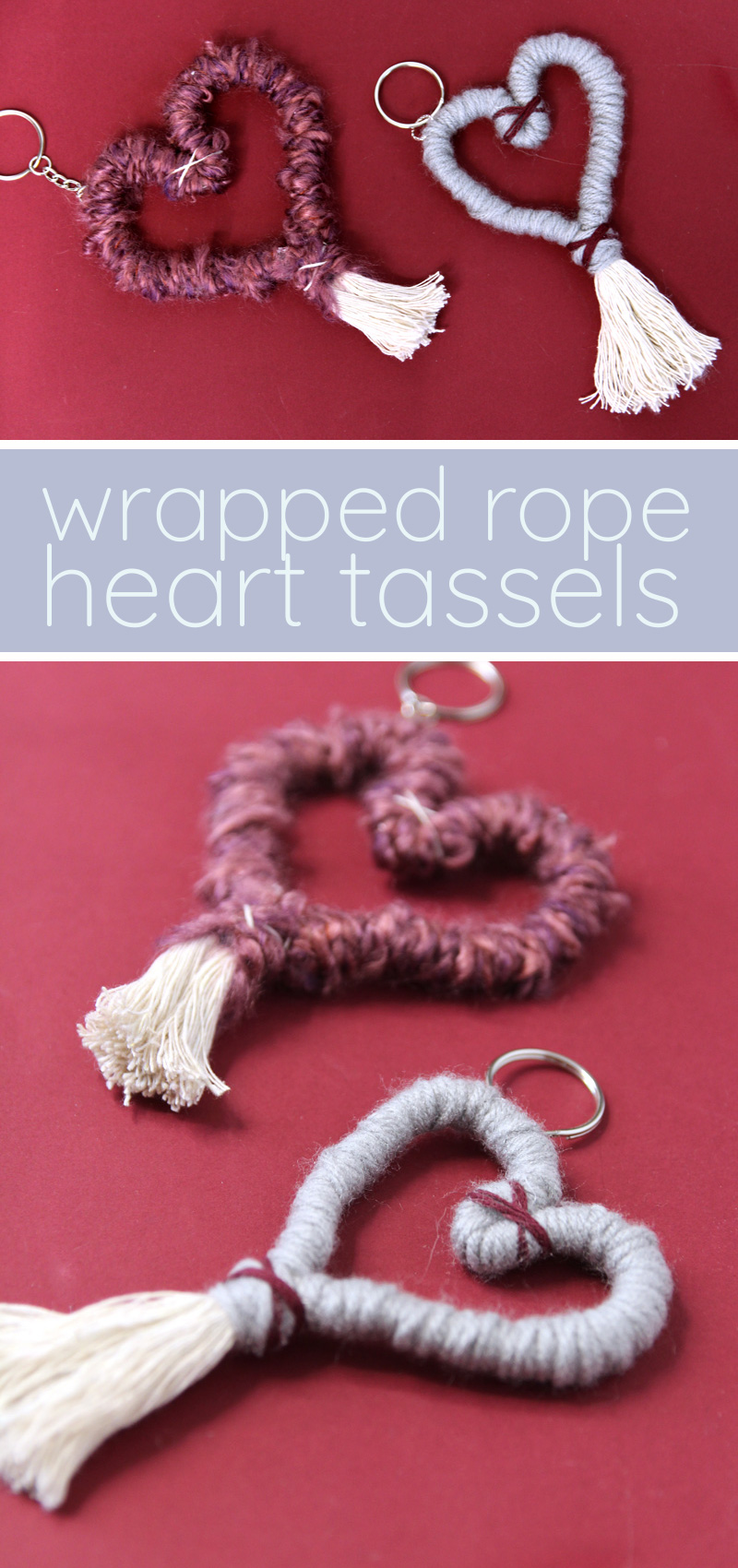 Macrame Heart Keychain * Moms and Crafters