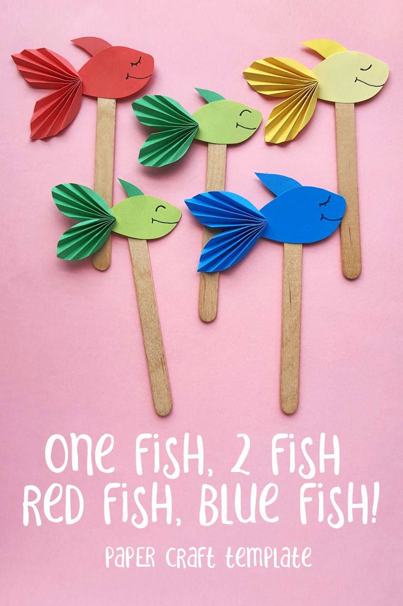 One Fish Two Fish Craft - Dr Seuss Book Puppets! * Moms and Crafters
