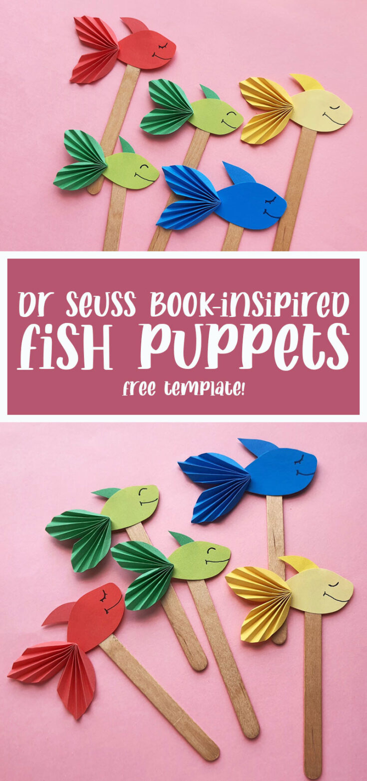 One Fish Two Fish Craft - Dr Seuss Book Puppets! * Moms and Crafters