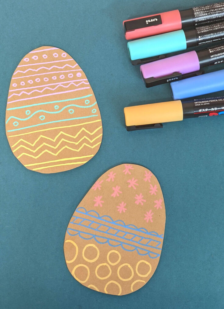 Paper Easter Egg Craft - Doodle Eggs! * Moms and Crafters