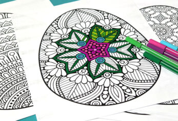 Easter Adult Coloring Pages - Mandala Eggs * Moms and Crafters