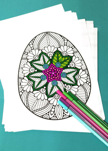 Easter Adult Coloring Pages - Mandala Eggs * Moms and Crafters