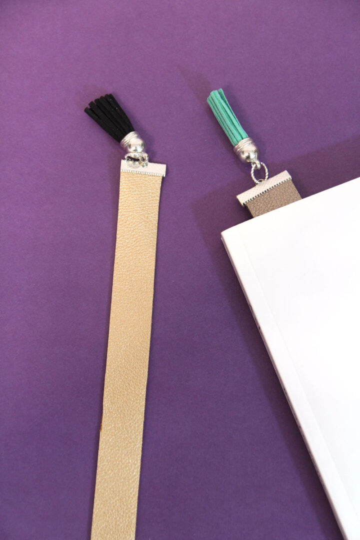 DIY Leather Bookmarks in minutes! * Moms and Crafters