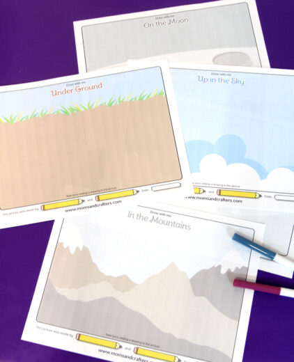 Kids Drawing Activity: Under In On * Moms and Crafters