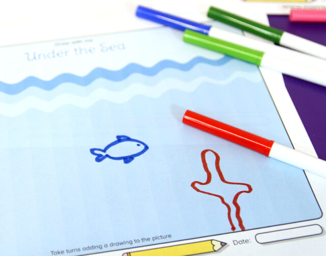 Kids Drawing Activity: Under In On * Moms and Crafters