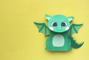 Paper Bag Dragon Puppet * Moms and Crafters