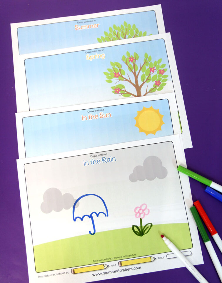 Seasons Activity for Preschool: Drawing Prompt