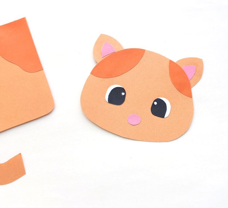 Cat Paper Bag Puppet with a free template!
