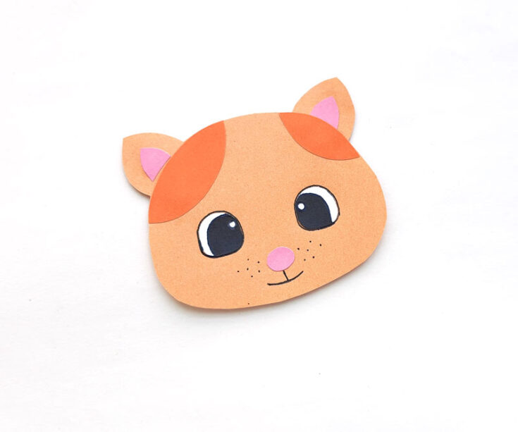 Cat Paper Bag Puppet with a free template!