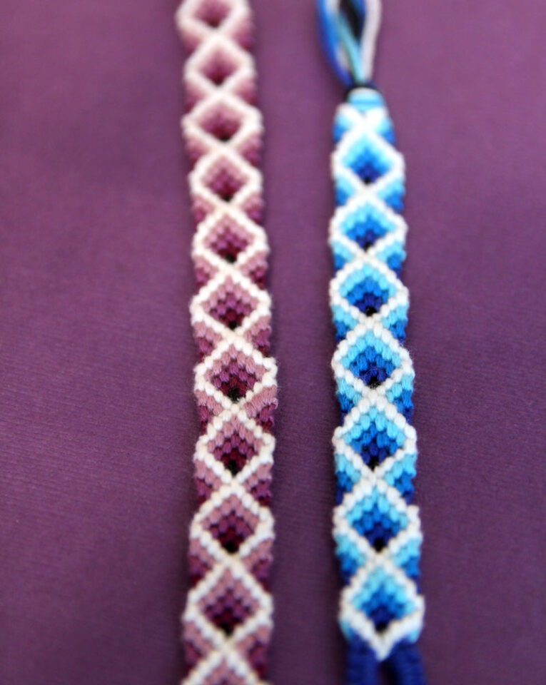 Diamond Friendship Bracelet Pattern - With a 3D Effect!