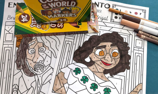 Free Encanto Coloring Sheets - Color by Number * Moms and Crafters
