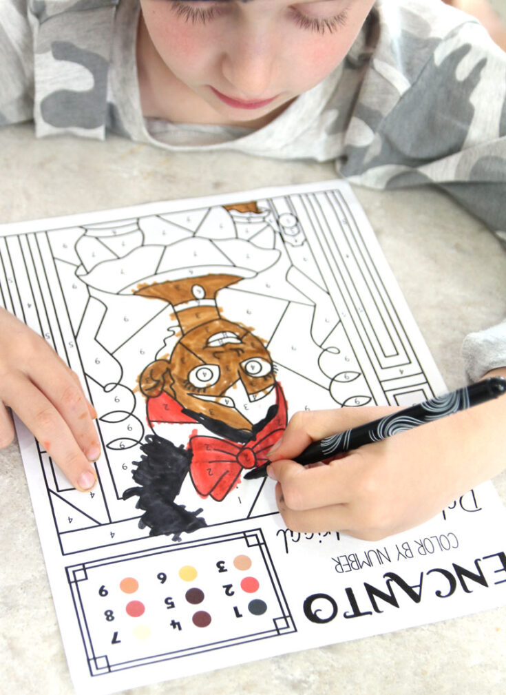 Free Encanto Coloring Sheets - Color by Number * Moms and Crafters