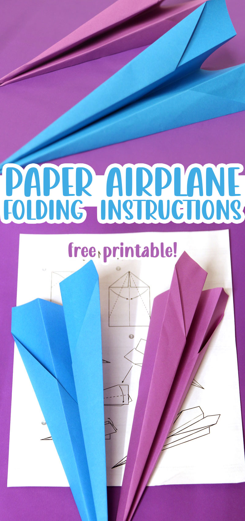 How to make a fast paper airplane * Moms and Crafters