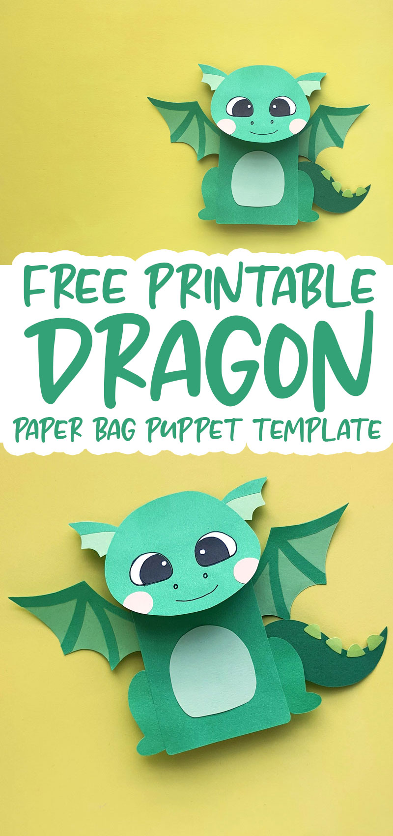 Paper Bag Dragon Puppet * Moms and Crafters