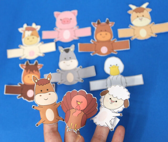 Farm Animal Finger Puppets * Moms and Crafters