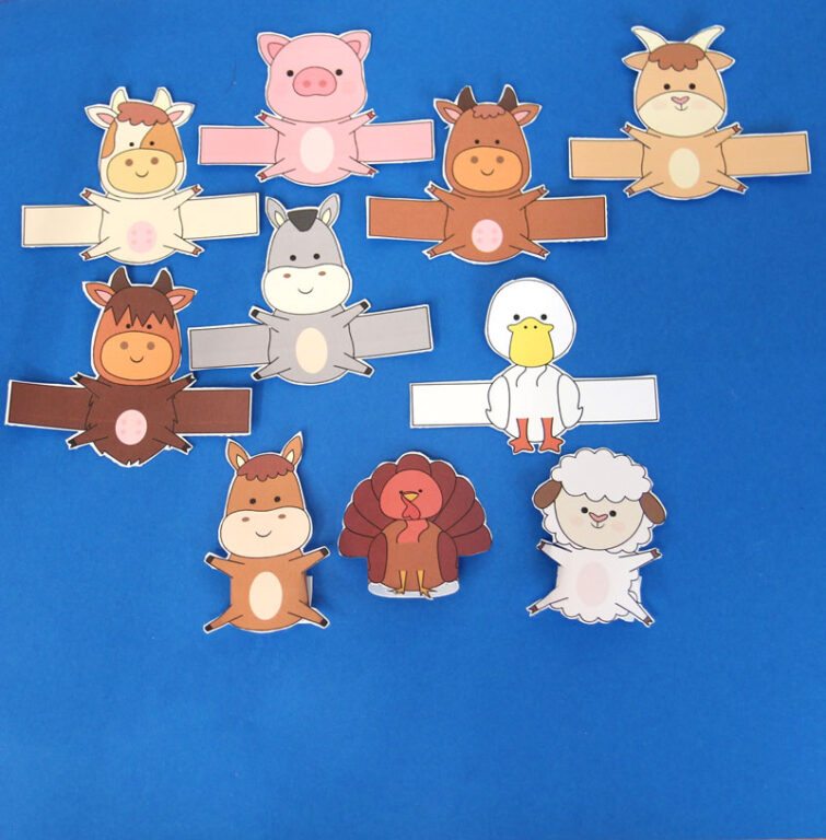 Farm Animal Finger Puppets * Moms and Crafters